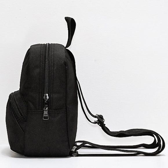 Vans | Bags | Vans Logo Patch Mini Backpack Solid Black | Poshmark